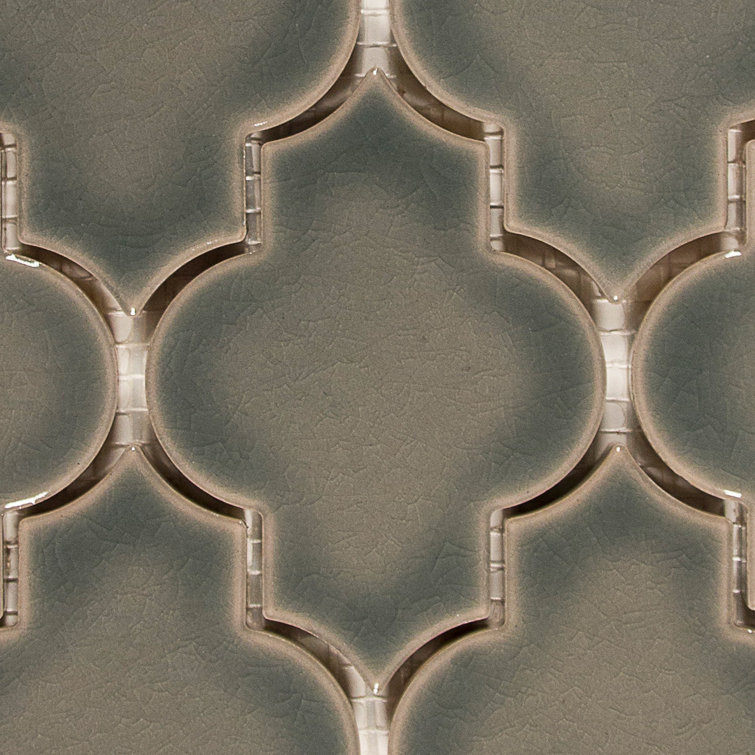 Medici & Co. Alhambra 3" x 4" Ceramic Arabesque Mosaic Wall Tile | Wayfair